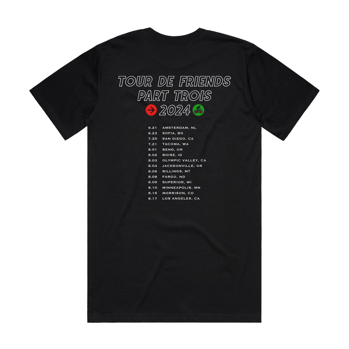 Tour De Friends: Part Trois Tour T-Shirt (Black) – Atmosphere